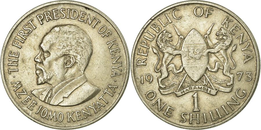 Coin, Kenya, Shilling, 1973, , Copper-nickel, KM:14 | African Coins