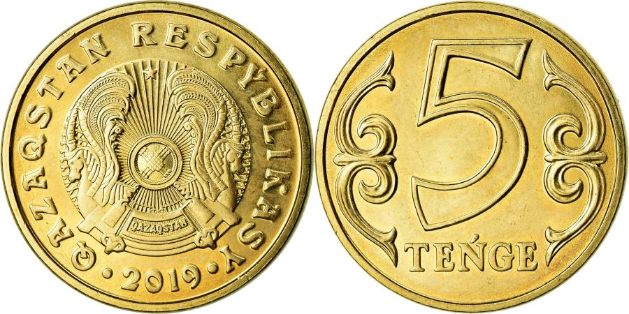 Coin, Kazakhstan, 5 Tenge, 2019, Kazakhstan Mint, , Brass plated steel