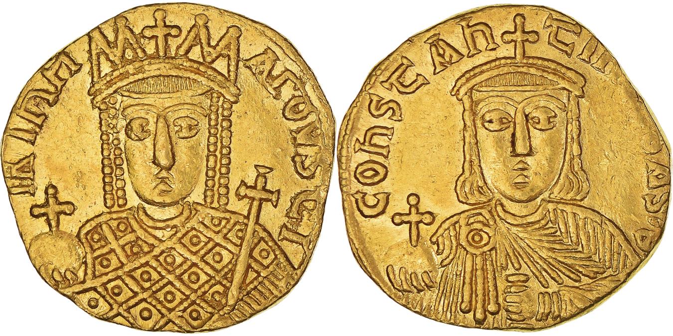 Coin, Constantine VI and Irene, Solidus, 792-797, Constantinople,