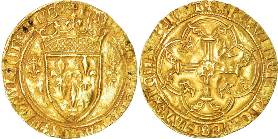 Coin, France, Charles VII, Charles VII, Ecu d'or, Romans, , Gold