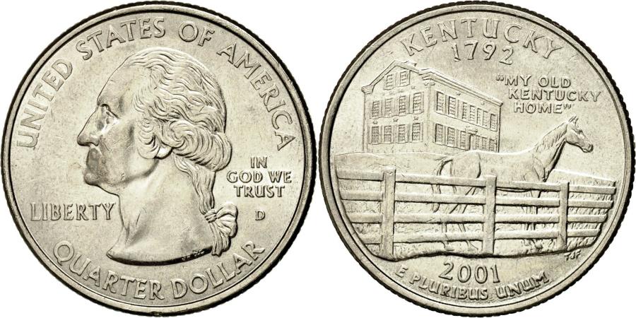 Coin, United States, Quarter, 2001, U.S. Mint, Denver, , Copper-Nickel