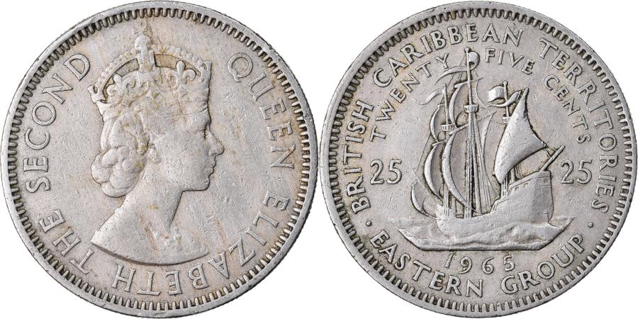 Coin, East Caribbean States, Elizabeth II, 25 Cents, 1965, | North ...