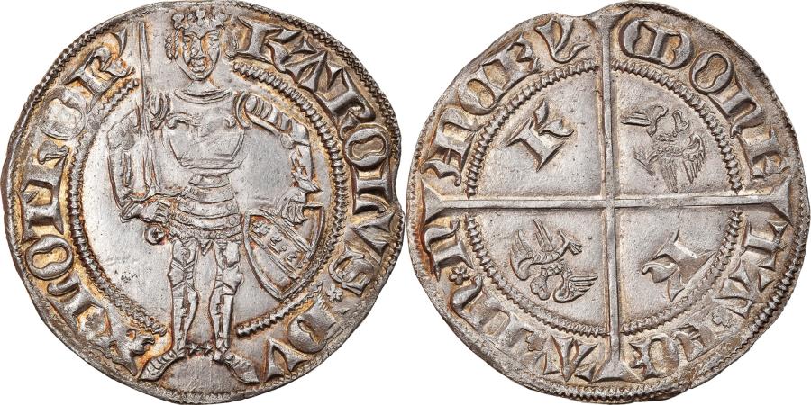 Coin, France, LORRAINE, Charles II, Gros, 1400-1430, Nancy, , Silver