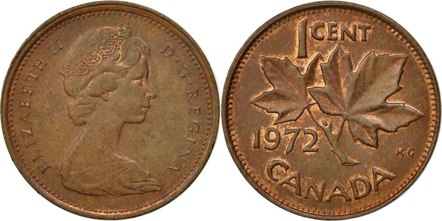 Canada, Elizabeth II, Cent, 1972, Royal Canadian Mint, Ottawa,