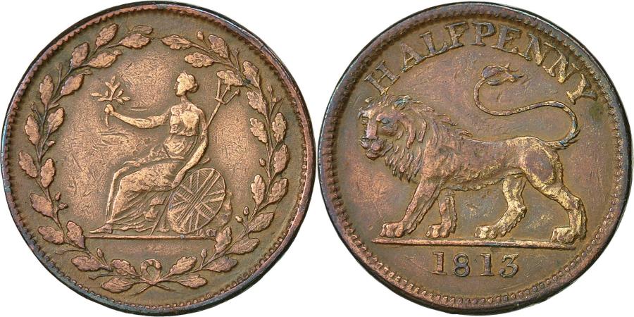 Coin, Great Britain, British Copper Company, Halfpenny Token, 1813,