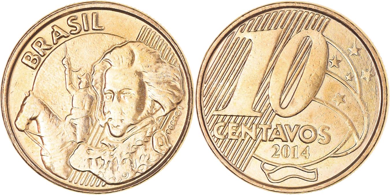 Coin, Brazil, 10 Centavos | South American Coins