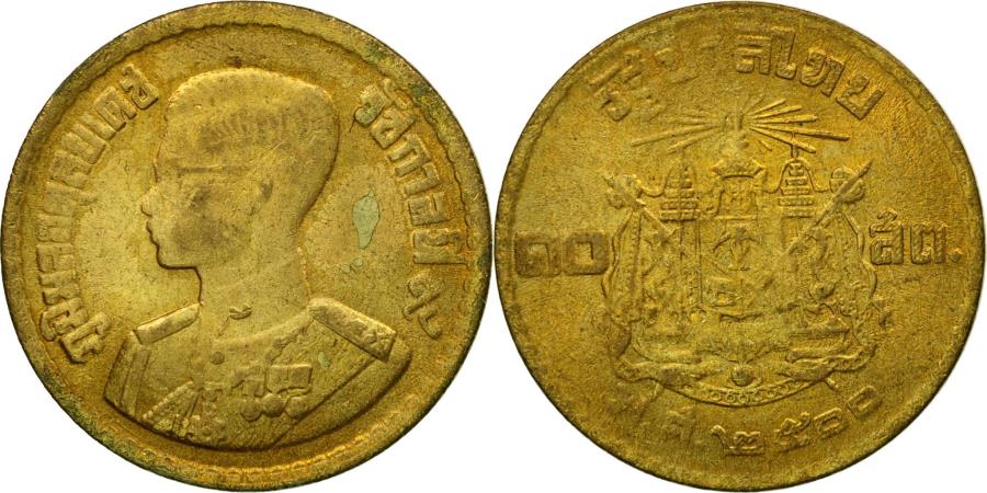 Coin, Thailand, Rama IX, 10 Satang, 1957, , Aluminum-Bronze, KM:79d