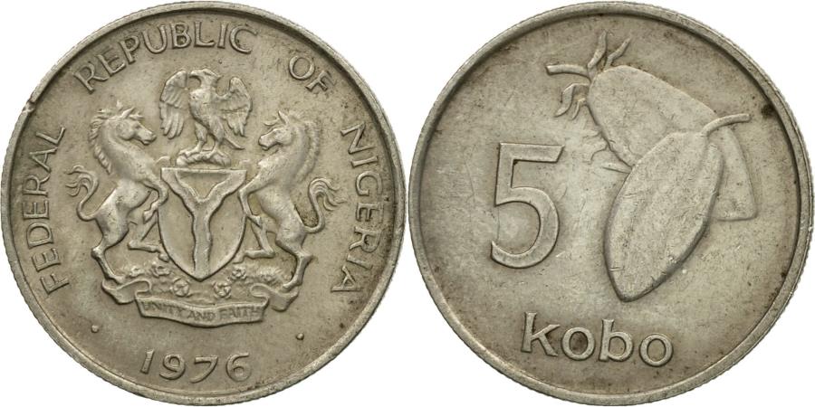 Coin, Nigeria, Elizabeth II, 5 Kobo, 1976, , Copper-nickel, KM:9.1