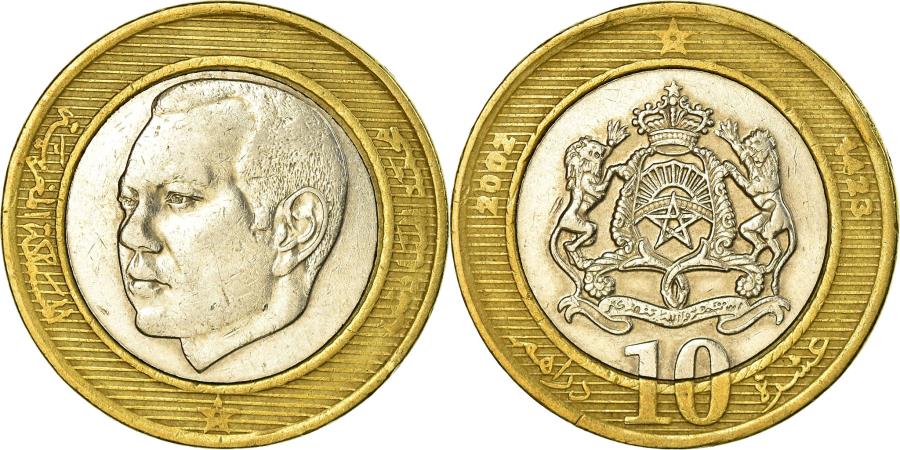 Coin, Morocco, Mohammed VI, 10 Dirhams, 2002/AH1423, Paris, | African Coins