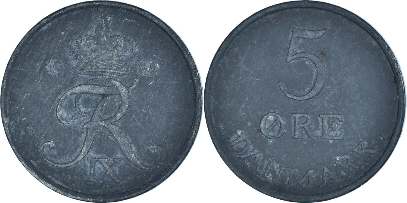 Coin, Denmark, 5 Öre, 1962 | European Coins