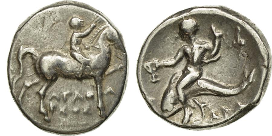 Coin, Calabria, Tarentum, Didrachm, , Silver, HN Italy:1028 | Greek Coins