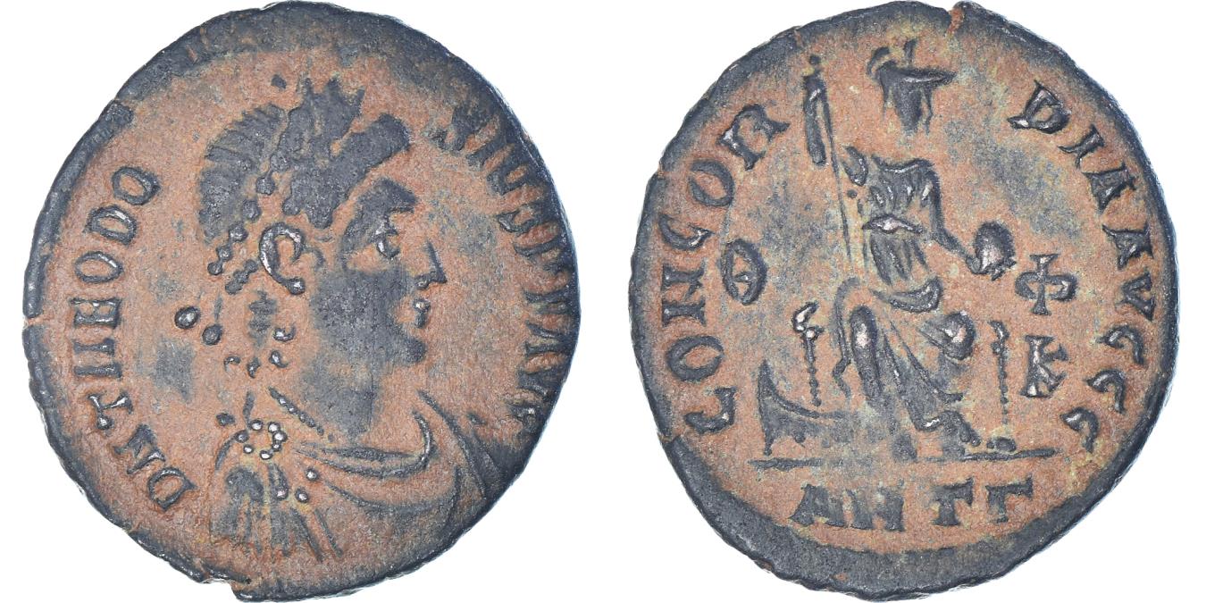 Coin, Theodosius I, Follis, 378-383, Antioch, , Bronze, RIC:47c