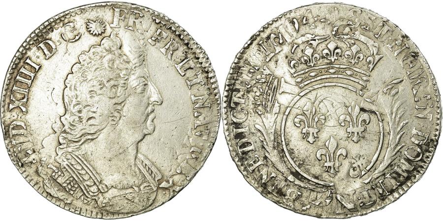 Coin, France, Louis XIV, Écu aux palmes, Ecu, 1694, | European Coins