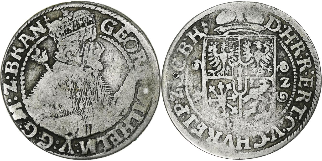 Germany, Brandenburg-Prussia, Georg Wilhelm, 1/4 Thaler, 1622, Silver
