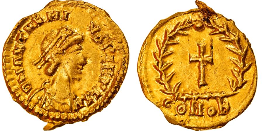 Coin, Anthemius, Tremissis, 467-472, Milan, , Gold, RIC:2903 | Roman ...