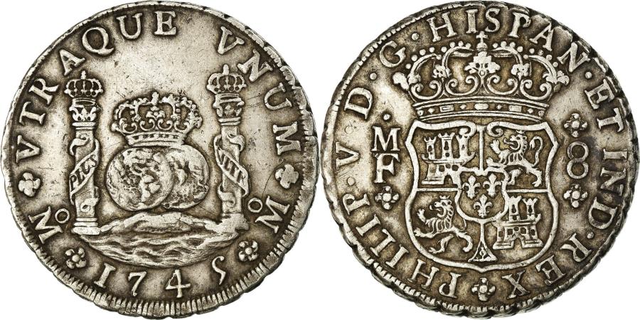 Coin, Mexico, Philip V, 8 Reales, 1745, Mexico City, , Silver, KM:103
