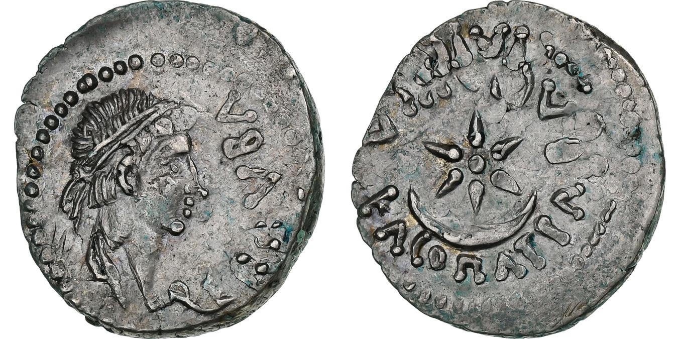 Mauretanian Kingdom, Juba II and Cleopatra Selene, Denarius, 25 BC - 23 AD