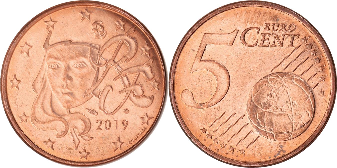 Coin France 5 Euro Cent 2019 European Coins