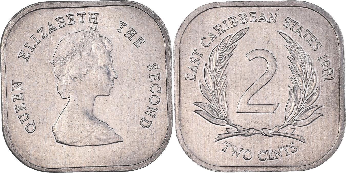 Coin, East Caribbean States, Elizabeth II, 2 Cents, 1981, , Aluminum
