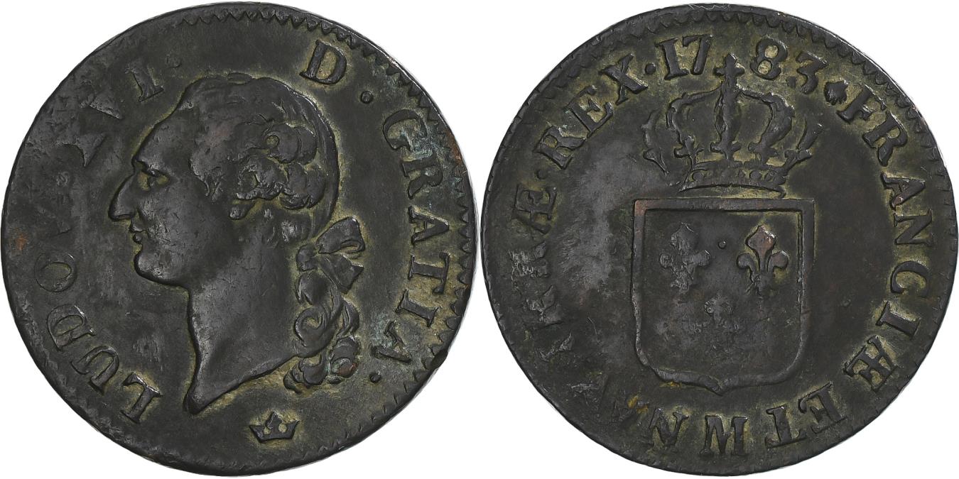 France, Louis XVI, Sol ou sou, Sol, 1783, Toulouse, , Copper | European ...