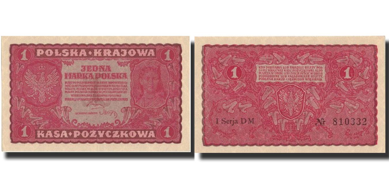 Poland, 1 Marka, 1919, 1919-08-23, KM:23, UNC(65-70) | World Paper Money