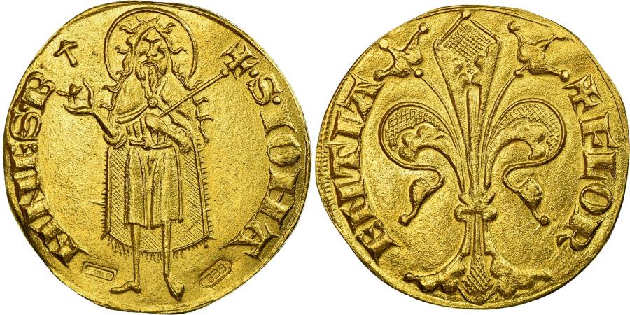 Coin, ITALIAN STATES, TUSCANY, Florin, Florence, Restrike, , Gold