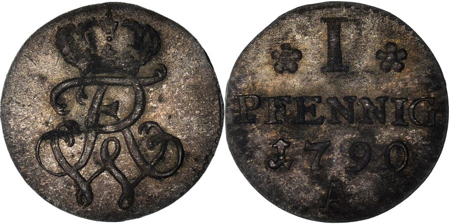 Coin, German States, PRUSSIA, Friedrich Wilhelm II, Pfennig, 1790, Berlin