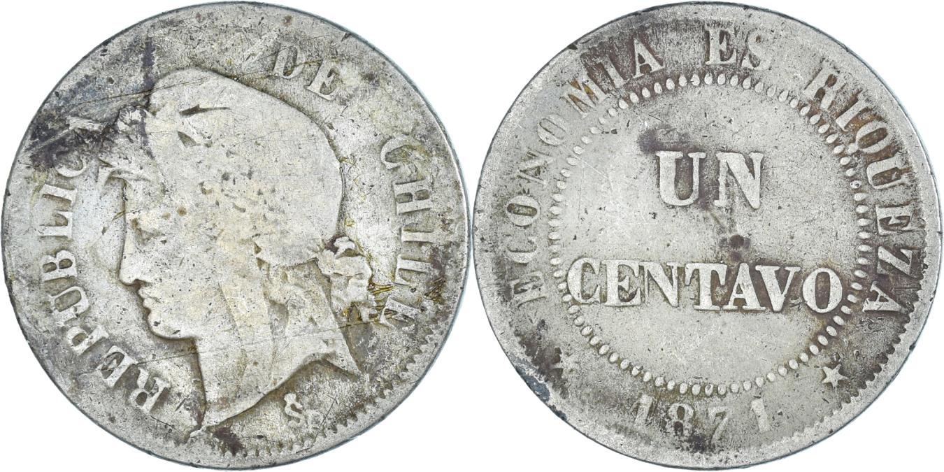 Coin, Chile, Centavo, 1871 | South American Coins
