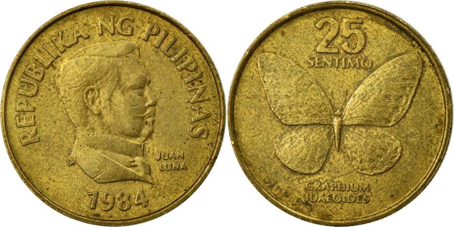 Coin, Philippines, 25 Sentimos, 1984, , Brass, KM:241.1 | Asian and ...