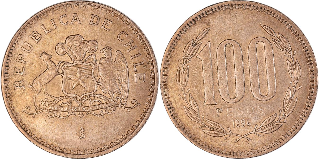 Coin, Chile, 100 Pesos, 1994 | South American Coins