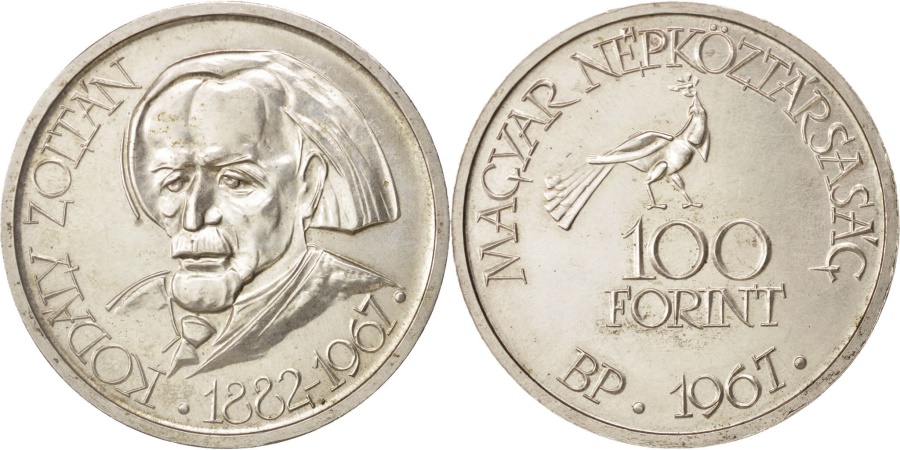 Hungary, 100 Forint, Szaz, 1967, Budapest, , Silver, KM:579 | European ...