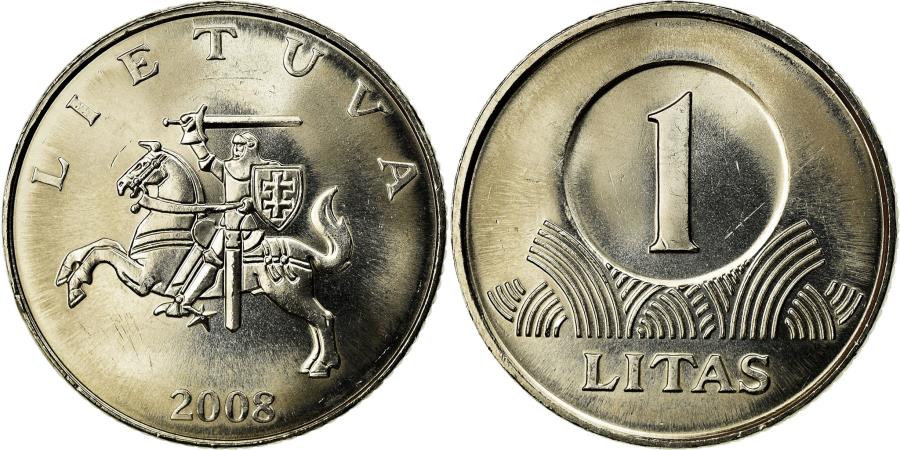 Coin, Lithuania, Litas, 2008, , Copper-nickel, KM:111 | European Coins