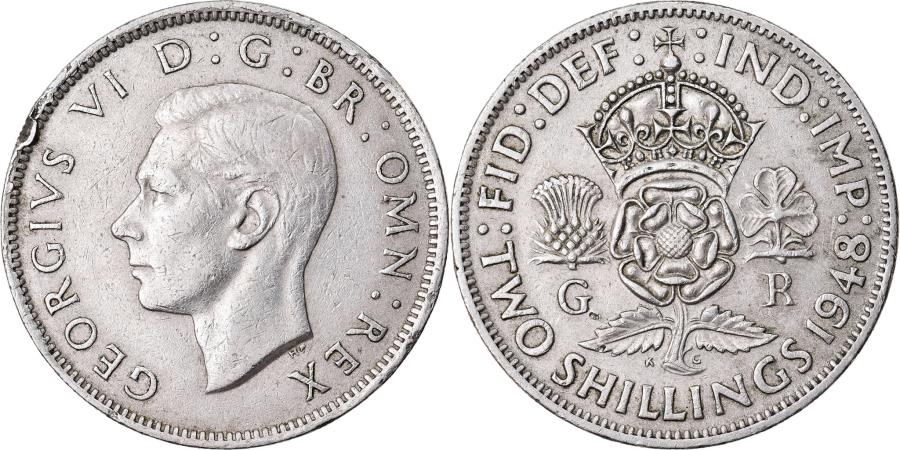 Coin, Great Britain, George VI, Florin, Two Shillings, 1948, | European ...