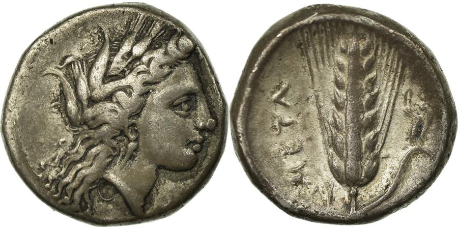 Coin, Lucania, Metapontion, Demeter, Didrachm, Metapontion, EF(40-45 ...