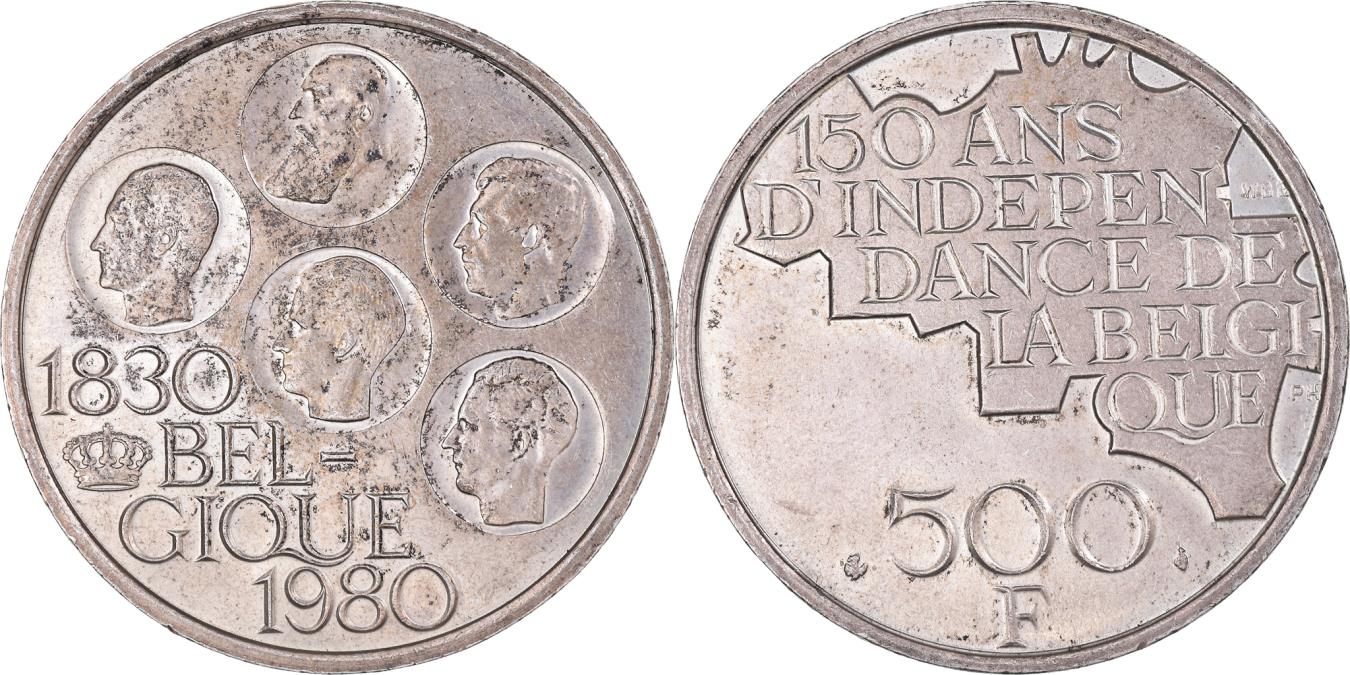 Coin, Belgium, 500 Francs, 500 Frank, 1980, Brussels, , Silver Clad