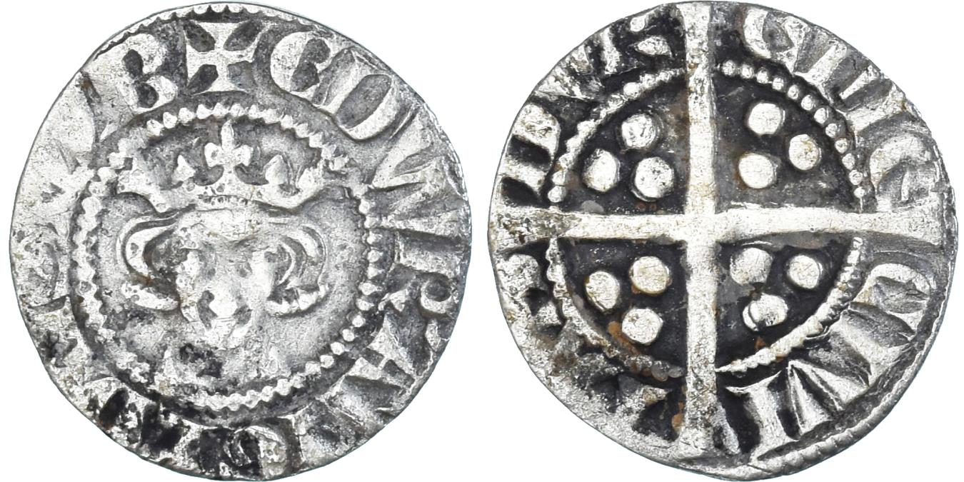 Coin, Great Britain, Edward I, II, III, Penny, Durham, , Silver