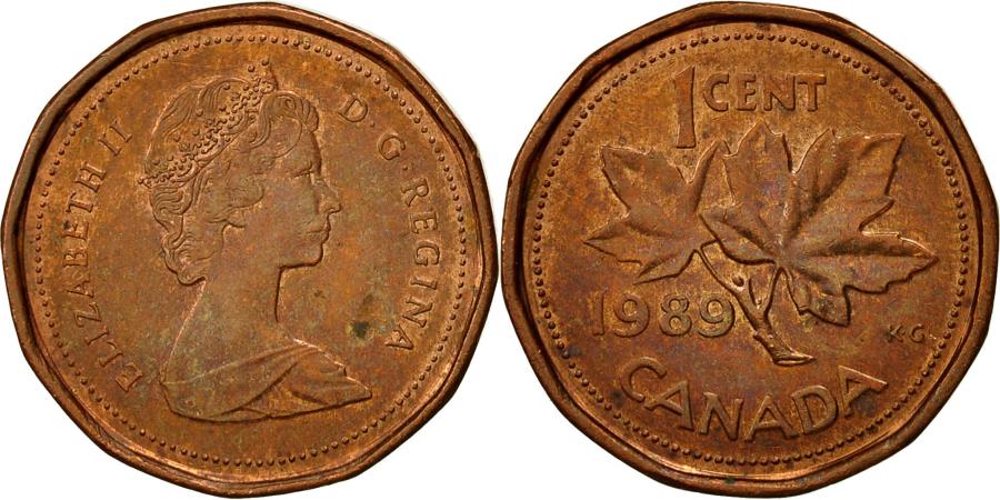 Canada, Elizabeth II, Cent, 1989, Royal Canadian Mint, Ottawa,