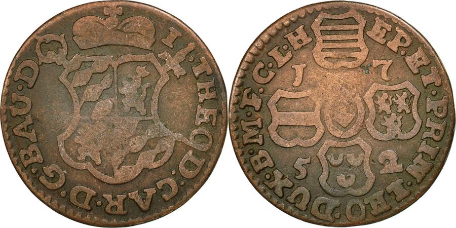LIEGE, John Theodore, Liard, 1752, Liege, , Copper, KM:155 | European Coins