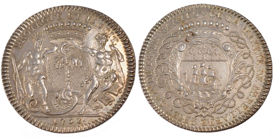 France, Royal, Token, 1752, , Silver, Feuardent #8920, 7.60 | Tokens ...