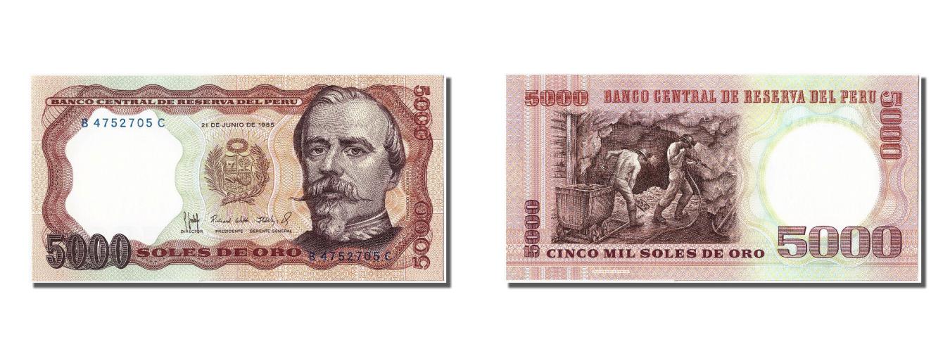 Banknote, Peru, 5000 Soles De Oro, 1985, 1985-06-21, UNC(65-70)