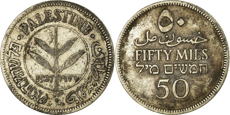 Coin, Palestine, 50 Mils, 1927, , Silver, KM:6 | Asian and Middle ...
