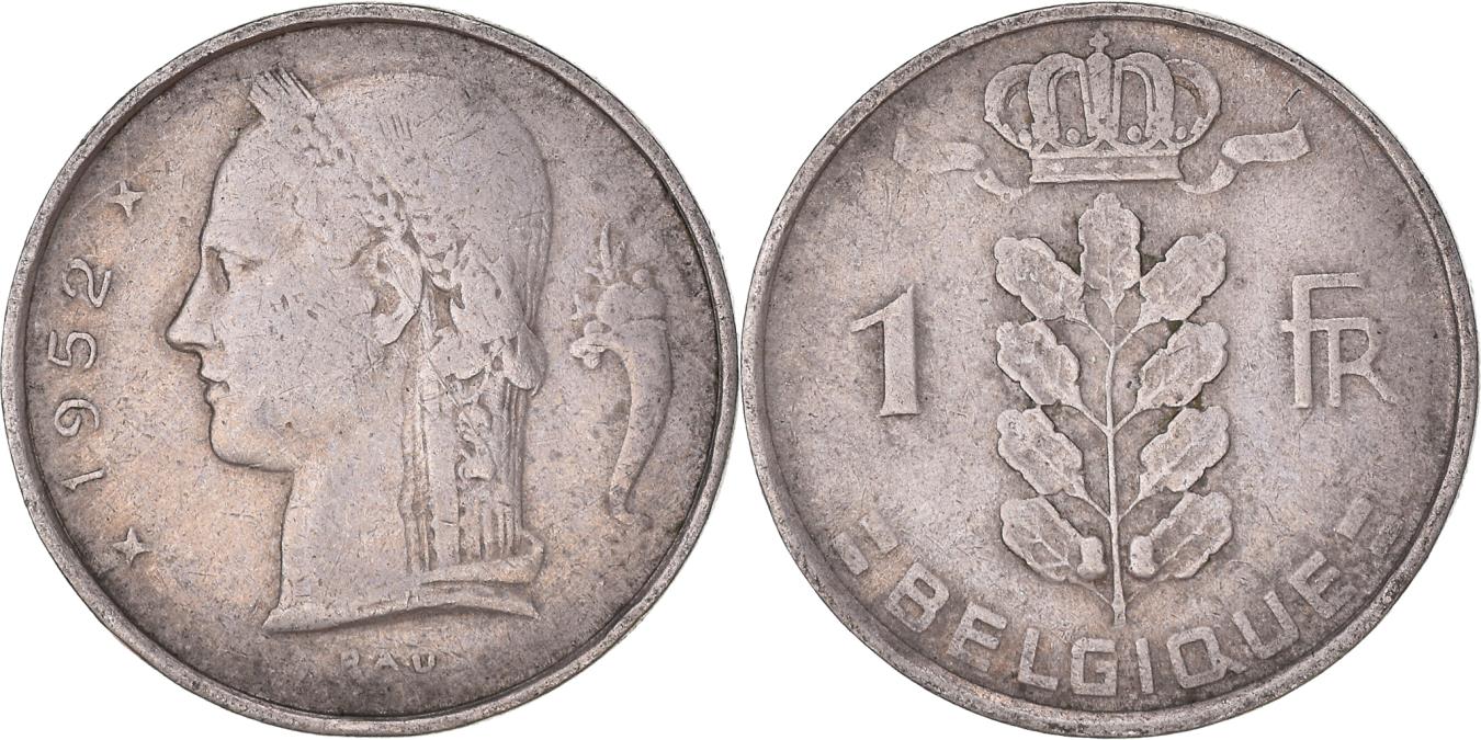 Coin, Belgium, Franc, 1952 | European Coins