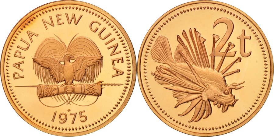 Papua New Guinea, 2 Toea, 1975, , Bronze, KM:2 | Australian & Oceanian ...