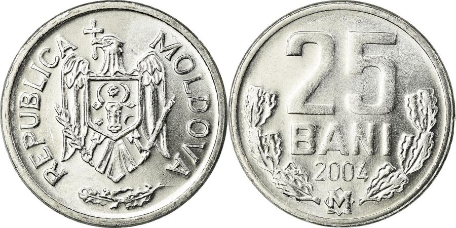 Coin, Moldova, 25 Bani, 2004, , Aluminum, KM:3 | European Coins