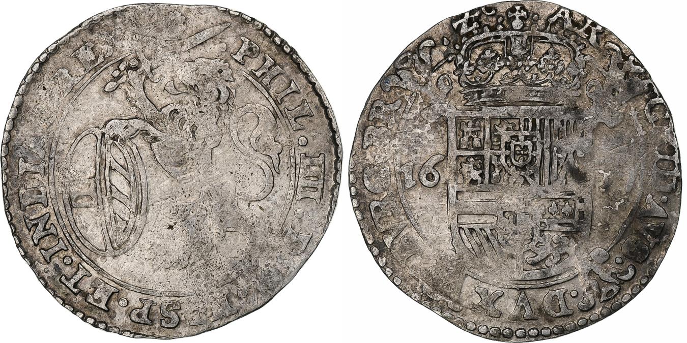 Spanish Netherlands, Duchy of Brabant, Philip IV, Escalin, 1637, Anvers