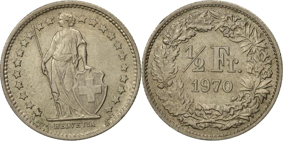 Switzerland, 1/2 Franc, 1970, Bern, , Copper-nickel, KM:23a.1