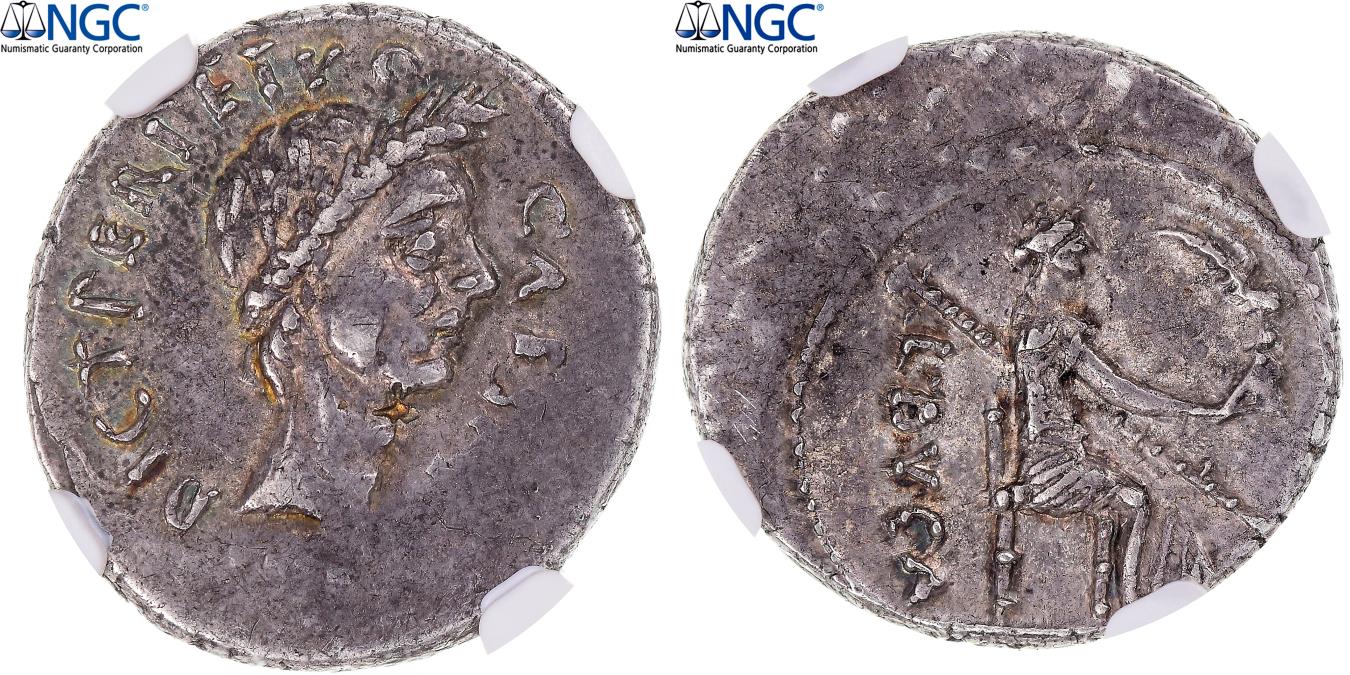 Julius Caesar, Denarius, ca. Feb.-Mar. 44 BC, Rome, Silver, NGC,