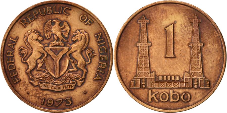 Coin, Nigeria, Elizabeth II, Kobo, 1973, , Bronze, KM:8.1 | African Coins