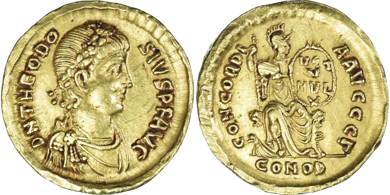 Coin, Theodosius I, Solidus, 378-383, Constantinople, , Gold, RIC:47B
