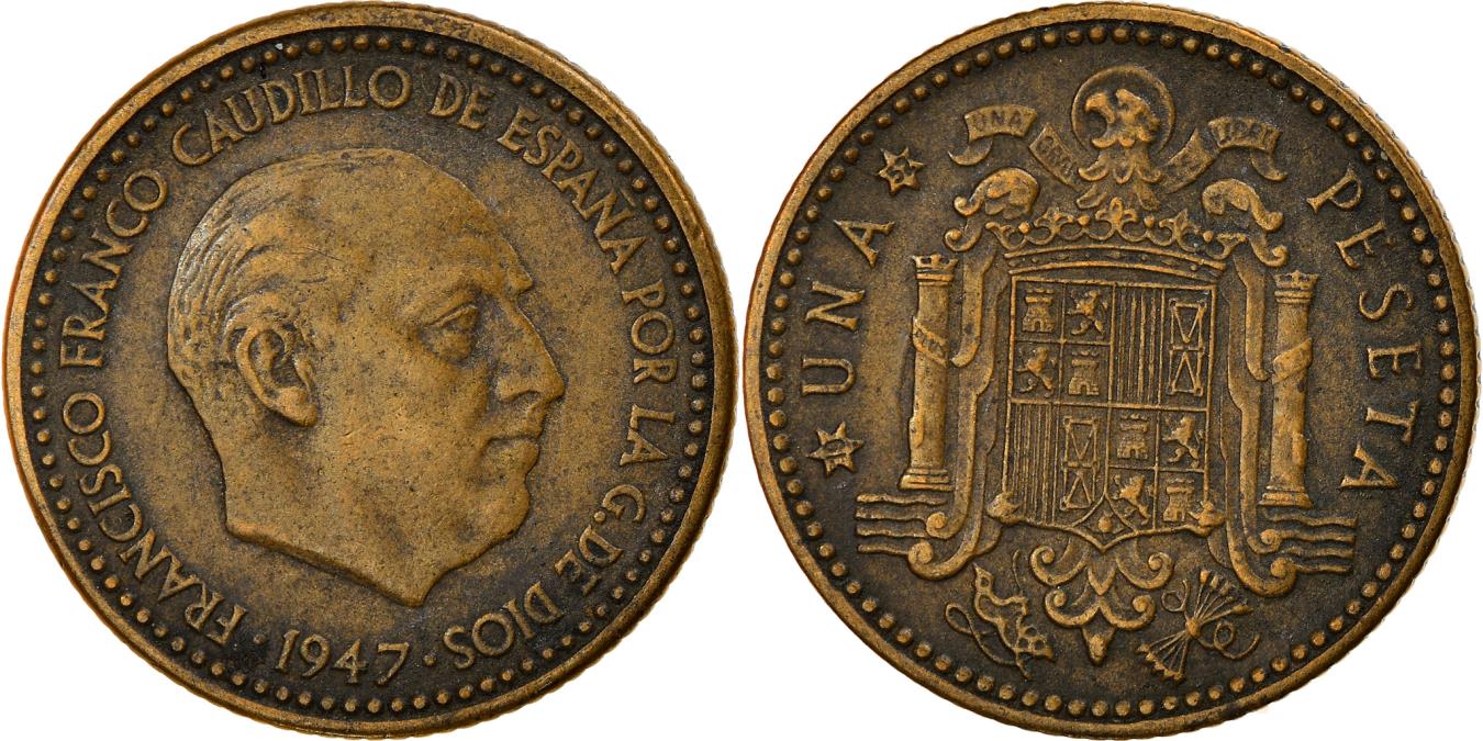 Coin, Spain, Francisco Franco, caudillo, Peseta, 1952, | European Coins